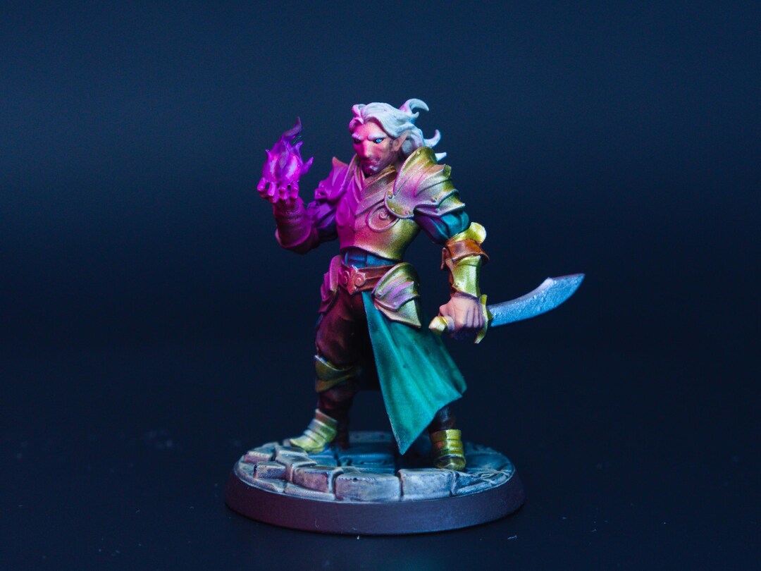 Elf Shadow Warlock | Painted Miniature for Dnd | Hero / Player ...