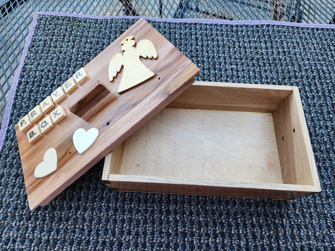Handmade Prayer Box Gift, Recycled Pallet Wood Box, Oak Cedar Small ...