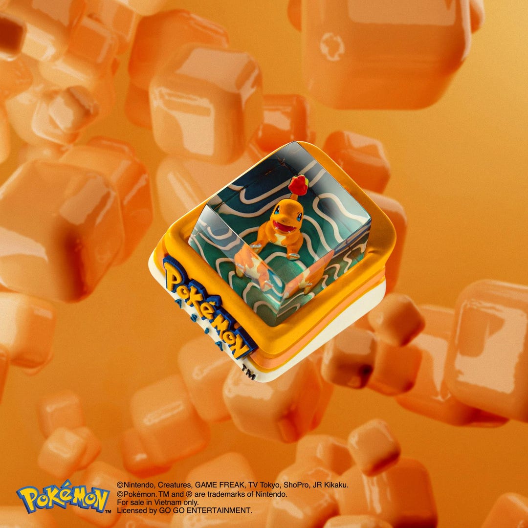 Dwarf Factory X Pokémon Keycap | Artisan Keycap | Handcrafted | Anime ...