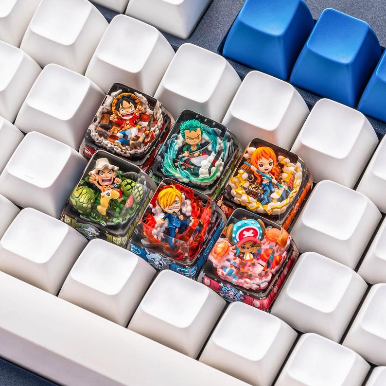 One Piece Artisan Keycap - Collection 1 - Custom Resin Keycap - Anime ...