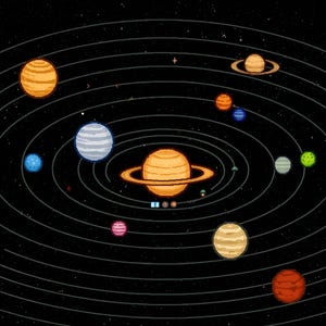 20 Set of Pixel Art Solar System Print – Retro Space Art, Digital ...