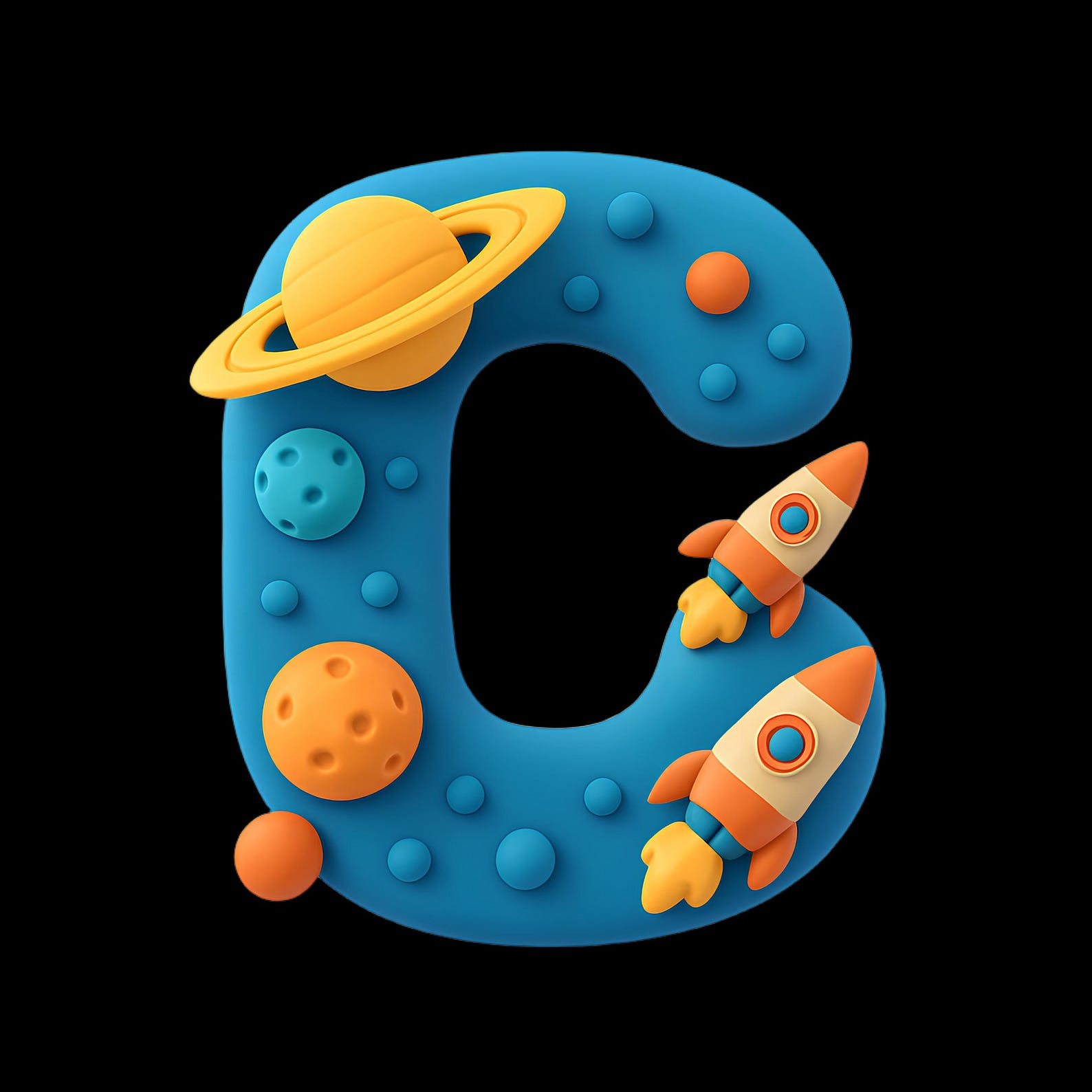 Space Alphabet PNG | A-Z Letters Clipart | Outer Space Font | Rocket ...