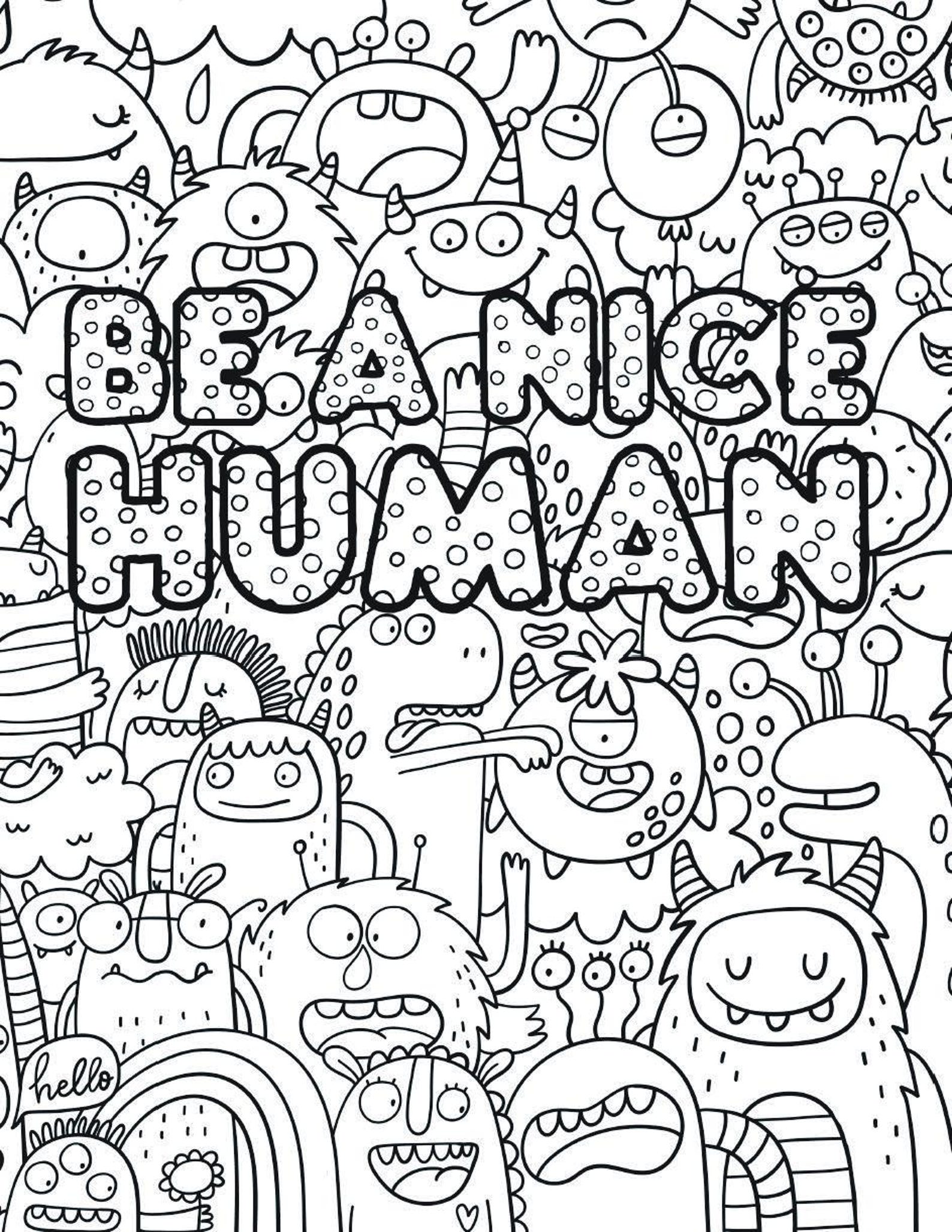 Positivity and Anti-bullying Coloring Book for Children, Teens ...