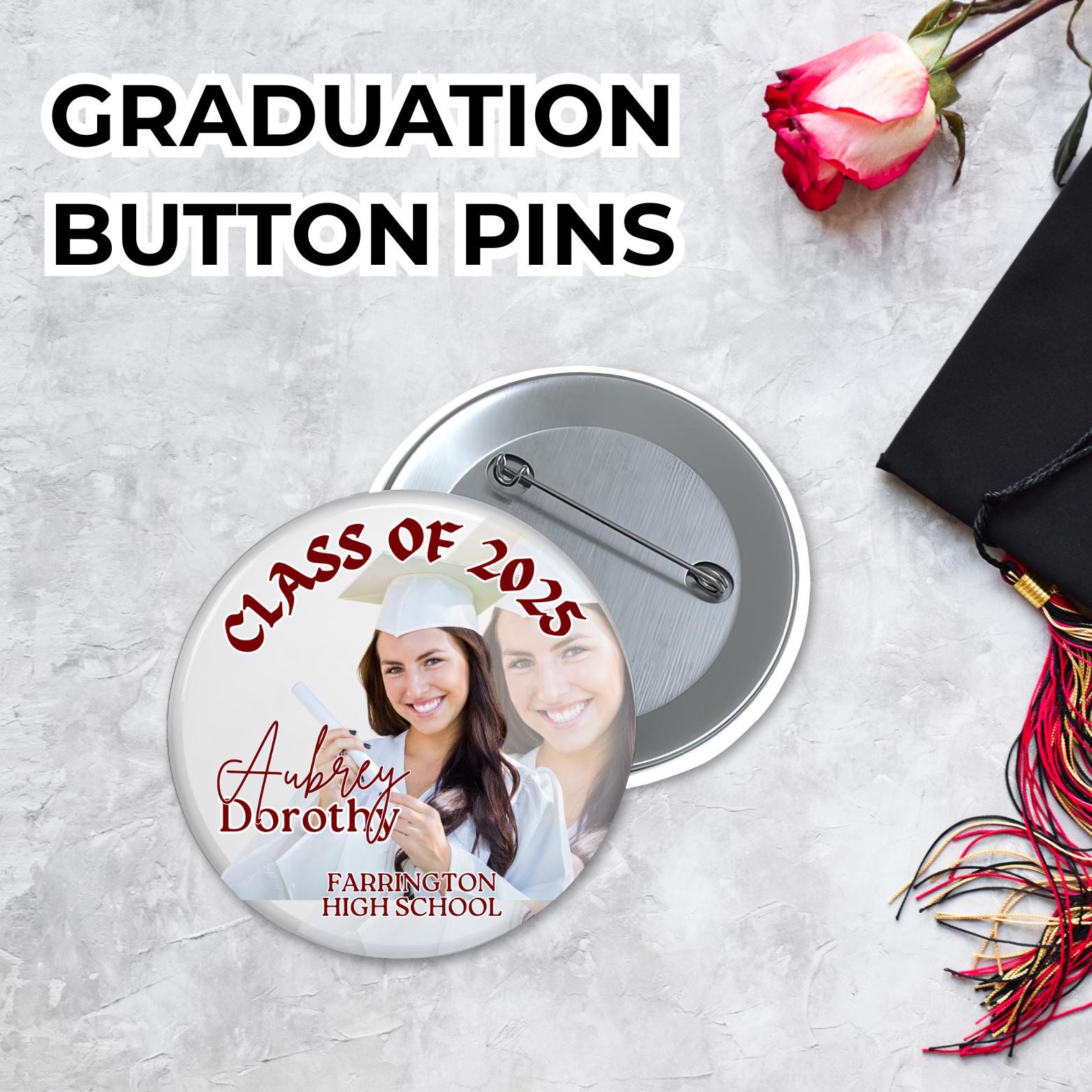 Customized Graduation Button Pins - Etsy