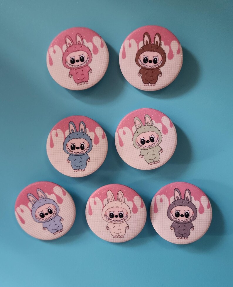 1.25 in Labubu Button Pin Set - Etsy