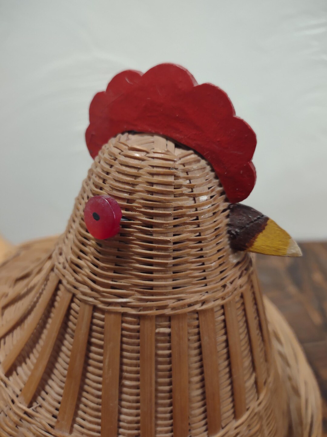 Farmhouse Chicken Basket With Glowing Opalescent Eyes. - Etsy