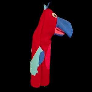 Red Parrot Hand Puppet - Etsy
