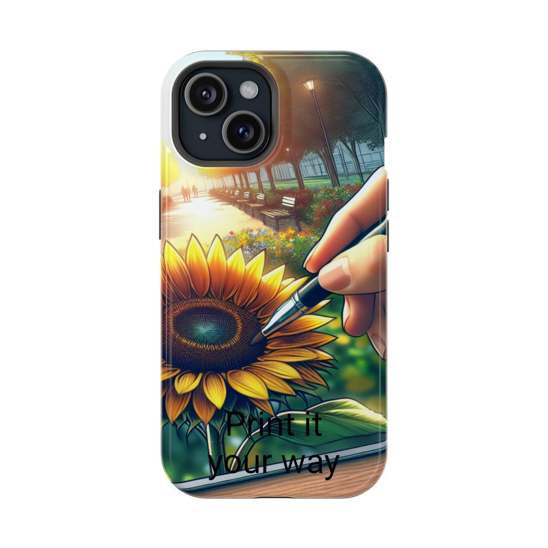 Customizable Magnetic Tough Cases Featuring Vibrant Sunflower Design - Etsy