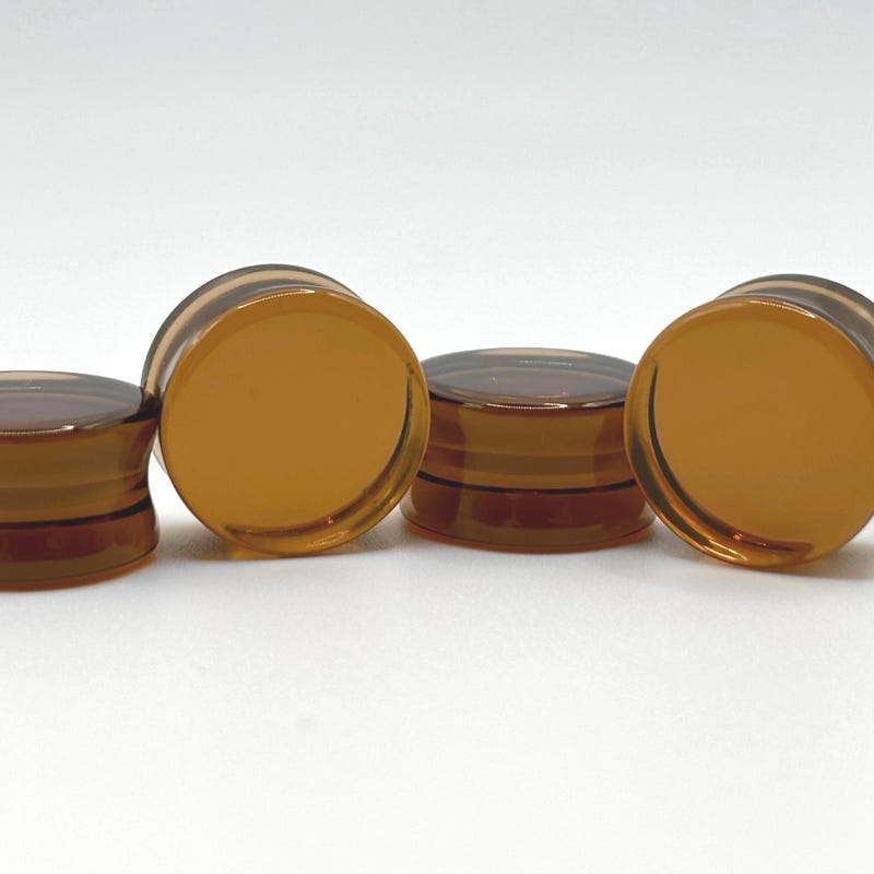 Glass Brown Ear Plugs - Etsy