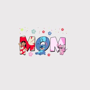 Custom Name Stitch and Lilo Png Download, Personalized Stitch Mom Dad ...