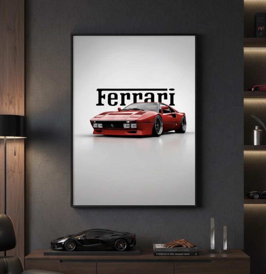 Ferrari 288 GTO Poster | 80s Ferrari Wall Art | Classic Supercar Print ...