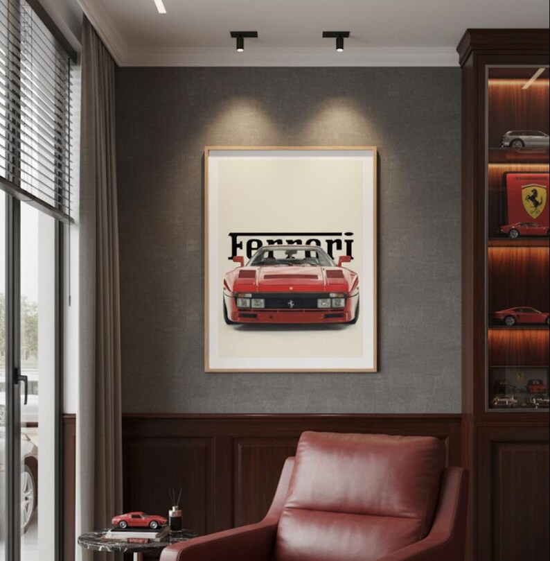 Ferrari Testarossa Poster | Classic Ferrari Wall Art | Red Ferrari ...