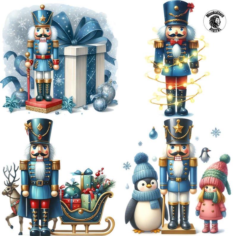 20+ Watercolor Blue Nutcrackers Clipart, Christmas Nutcracker Png ...