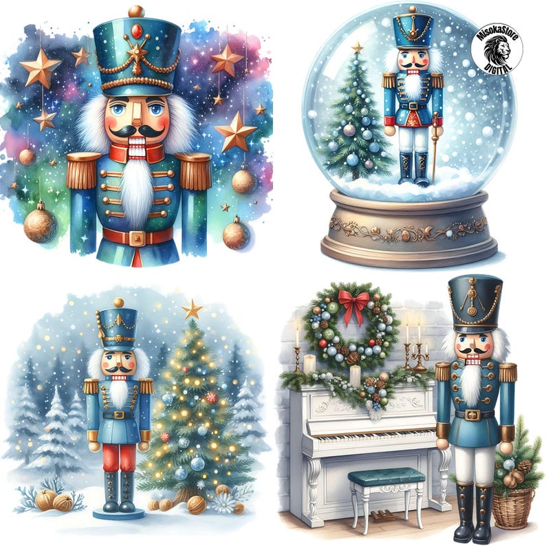 20+ Watercolor Blue Nutcrackers Clipart, Christmas Nutcracker Png ...