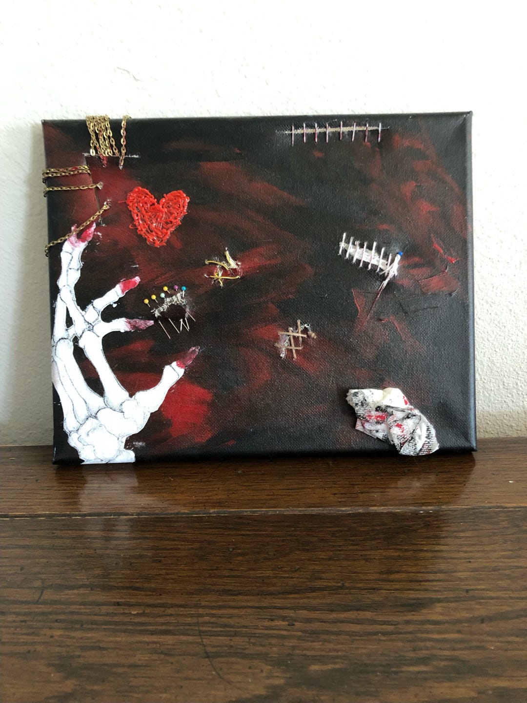 Skeleton Hand Painting (horror & Gothic Style Painting) - Etsy