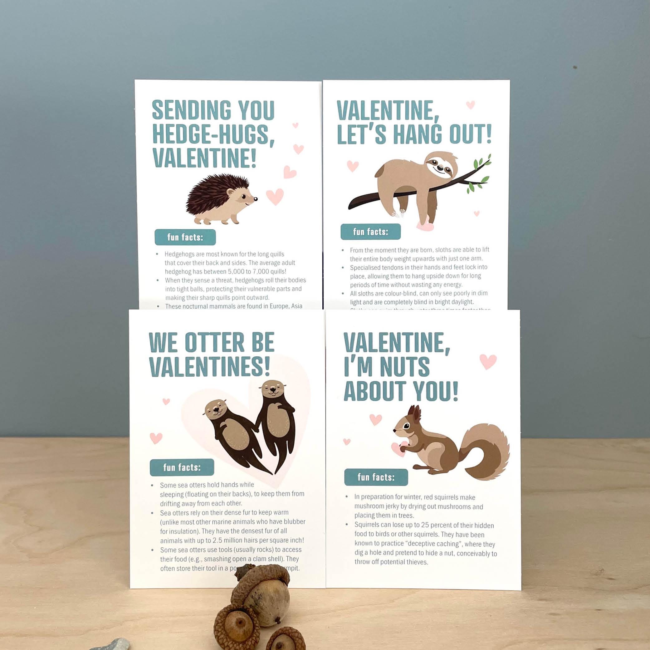 Printable ANIMAL Fun Fact Valentines Cards - Mammal Fun Facts ...