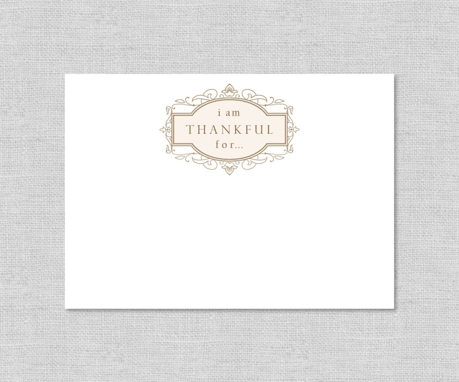 Printable THANKSGIVING i Am Thankful For Cards Dinner Table Cards Place ...