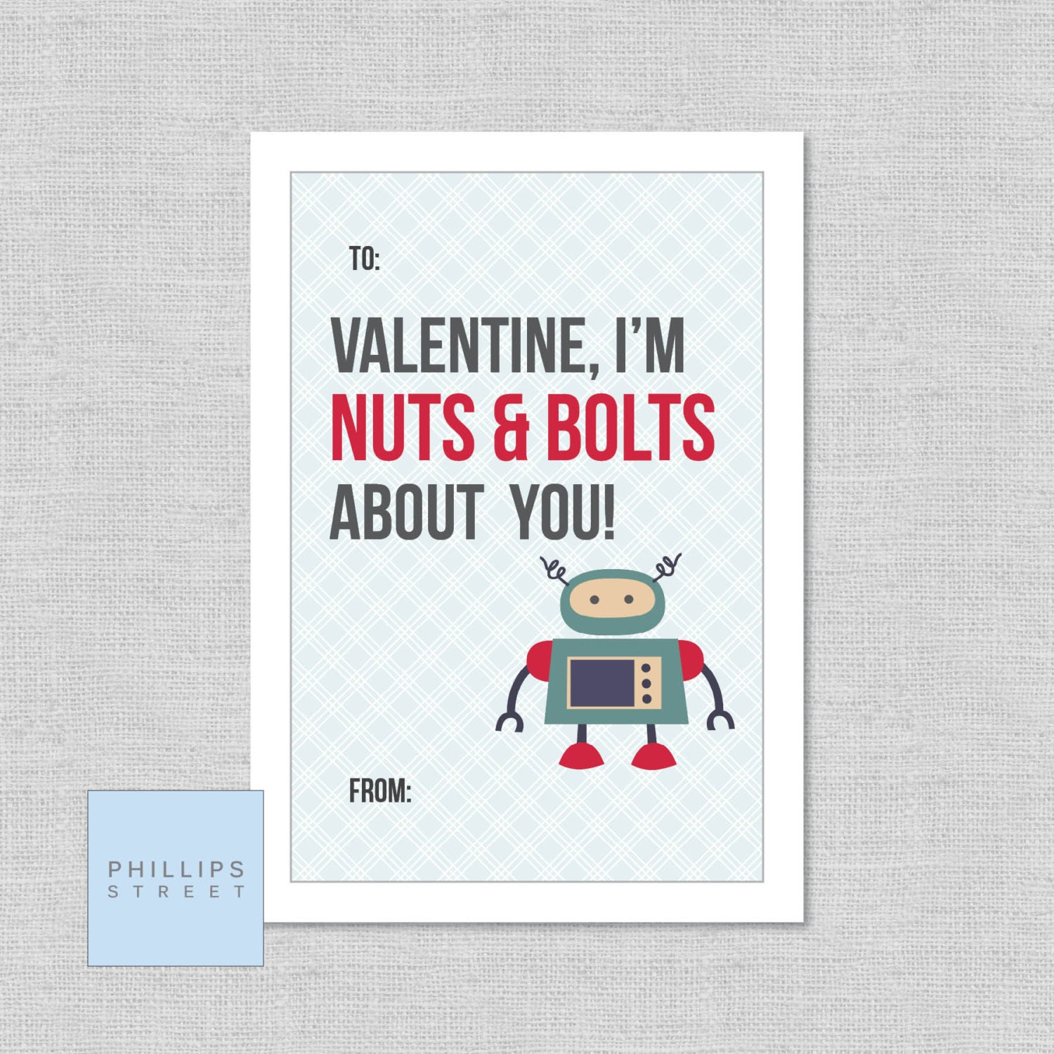 Printable ROBOT Valentine's Day Cards . Kids Classroom Valentine ...