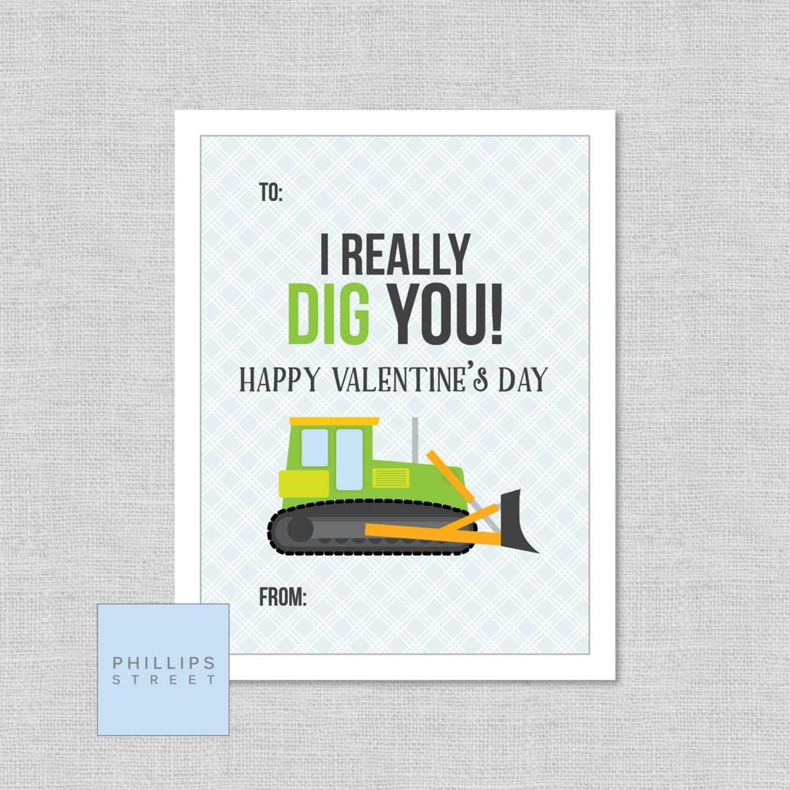 Printable Construction Vehicles Valentine's Day Cards . - Etsy