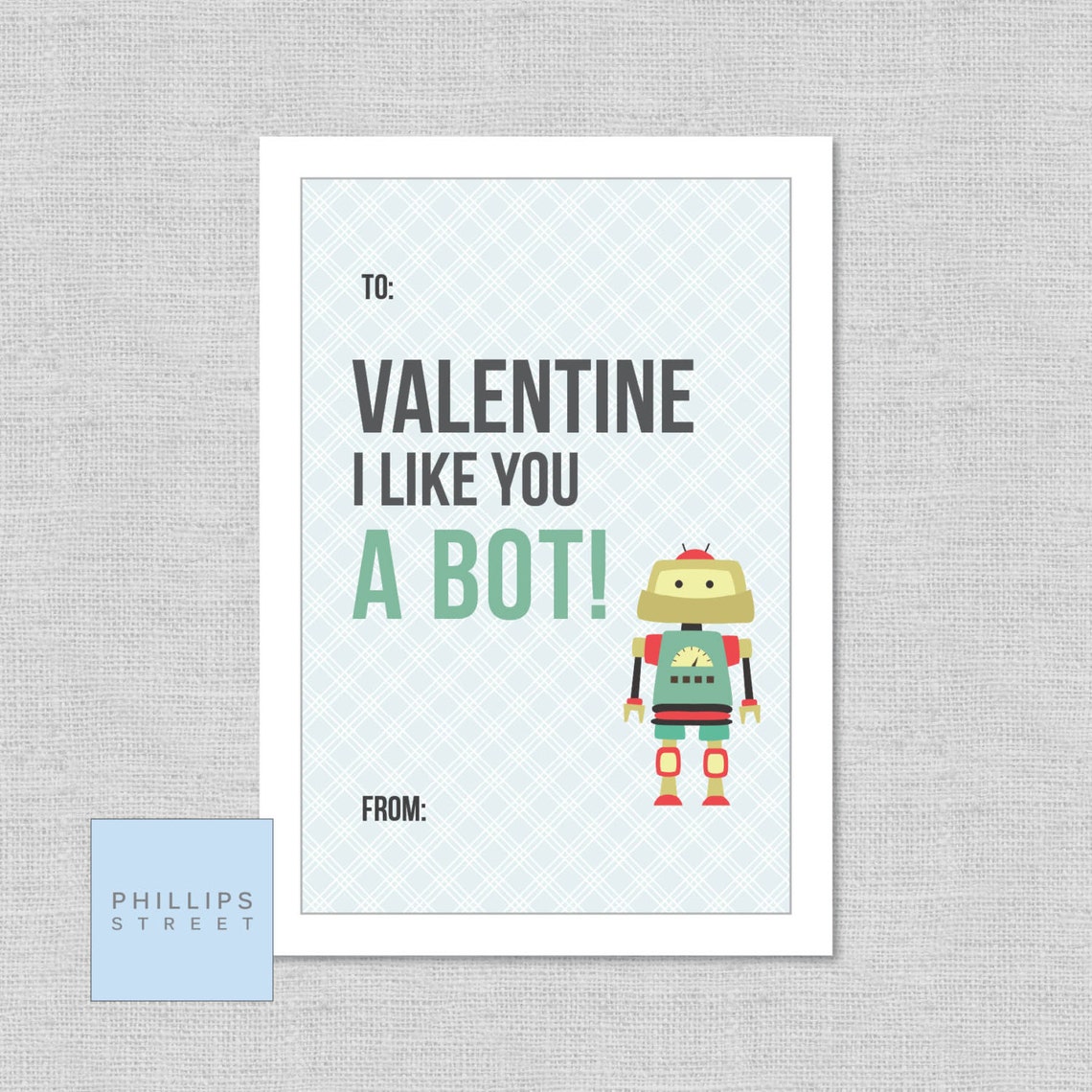 Printable ROBOT Valentine's Day Cards . Kids Classroom - Etsy