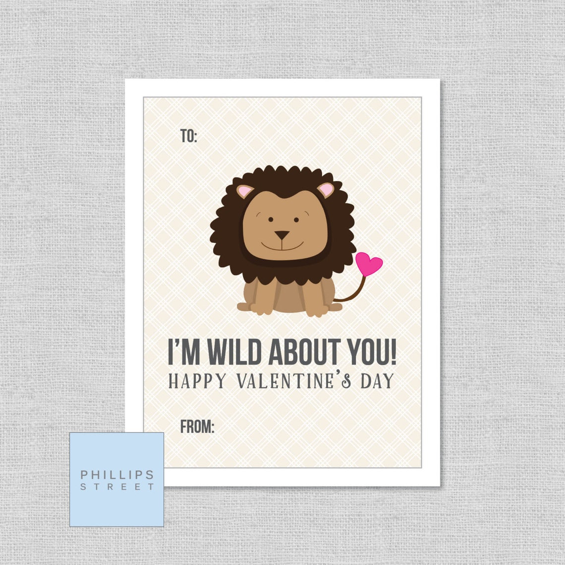 Printable Wild Animal Valentine's Day Cards . Kids Valentines Cards ...