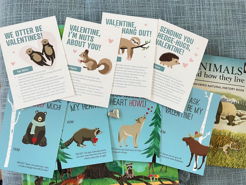 Printable ANIMAL Fun Fact Valentines Cards - Mammal Fun Facts ...