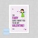 Printable FAIRY Valentine's Day Cards . Kids Classroom Valentine ...