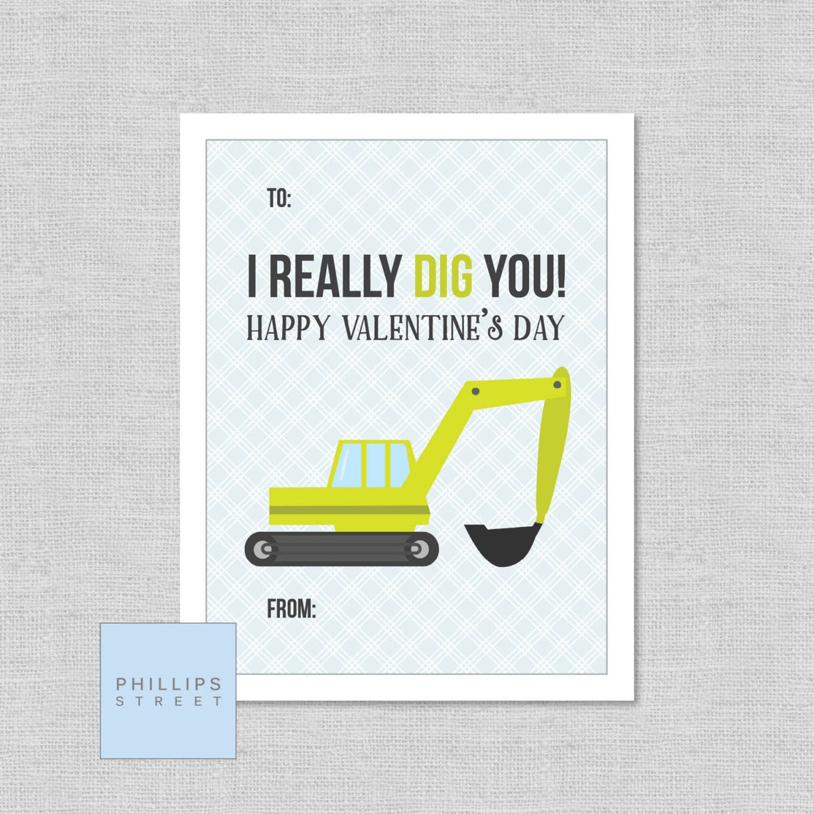 Printable Construction Vehicles Valentine's Day Cards . Kids' Truck ...