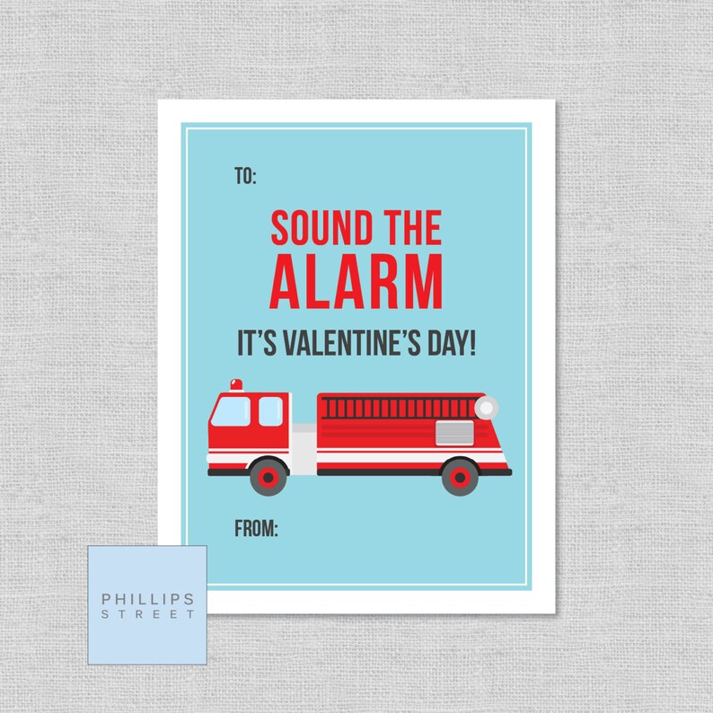 Printable Rescue Vehicle Valentine's Day Cards . Police Car Classroom ...