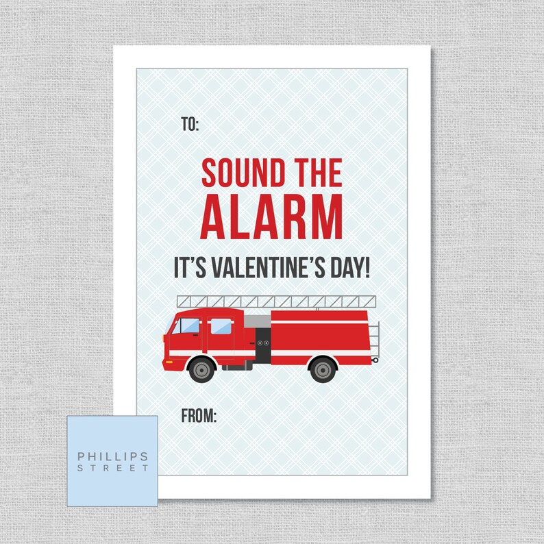 Printable Emergency Vehicle Valentine's Day Cards . Classroom ...