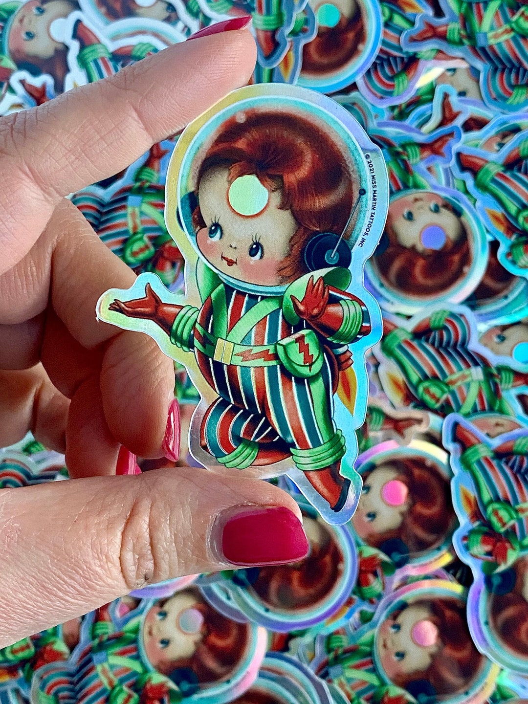David Bowie Kewpie Sticker by Stacey Martin Tattoos - Etsy