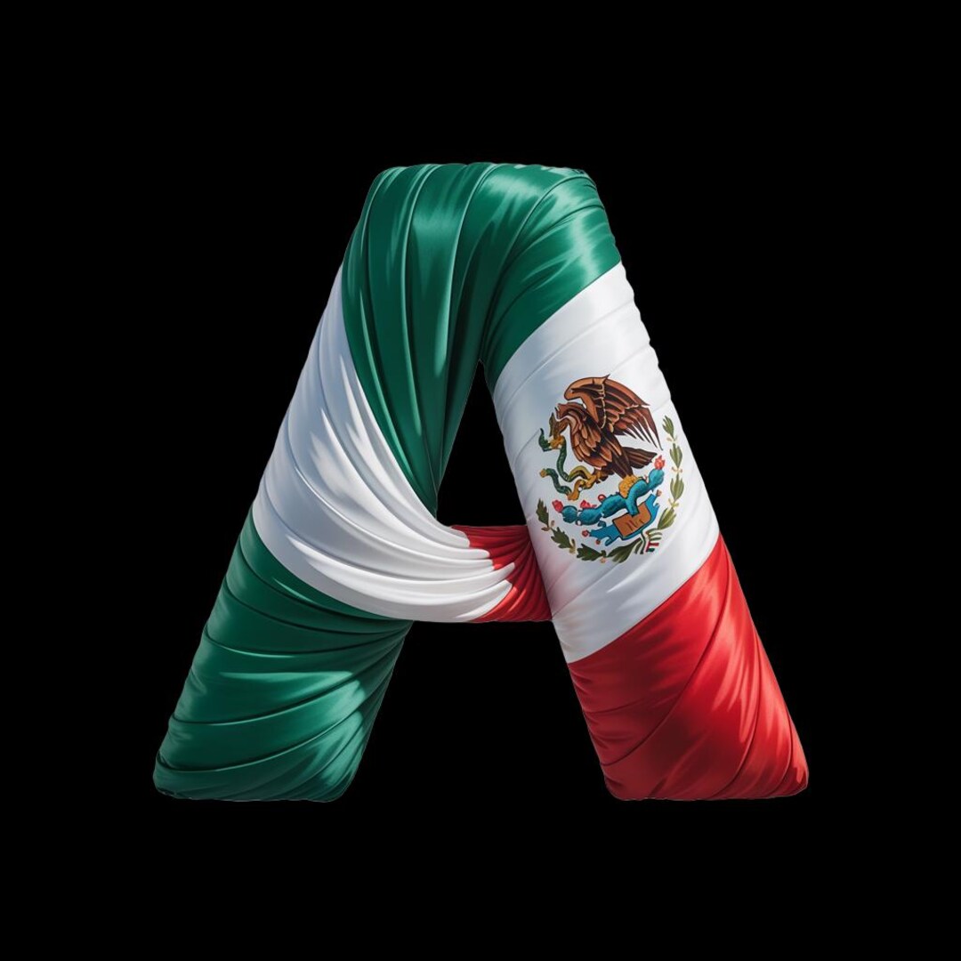 Mexico Flag Alphabet Letter and Number Digital Download Diy - Etsy