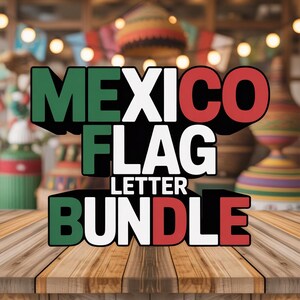 Mexico Flag Alphabet Letter and Number Digital Download Diy - Etsy