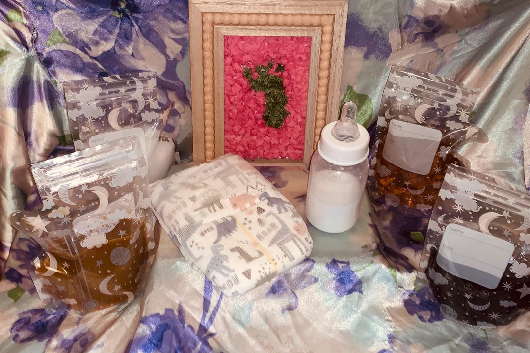 Reborn Milk Set W/ Bottle, Fake Milk, and Footprint Portrait - Etsy