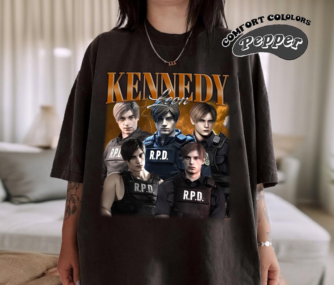 Retro Leon Kennedy Shirt, Comfort Colors Shirt, Leon S Kennedy Retro ...