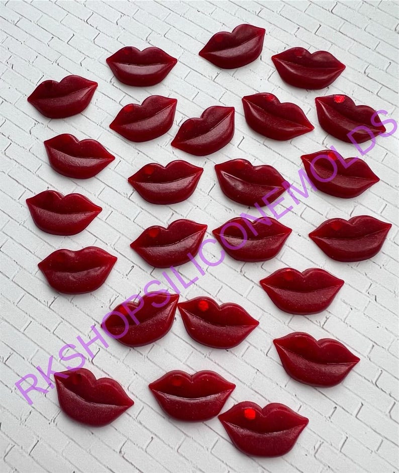 10 Pieces TINY LIPS Flatback Cabochon for Cellphones-embellishment ...