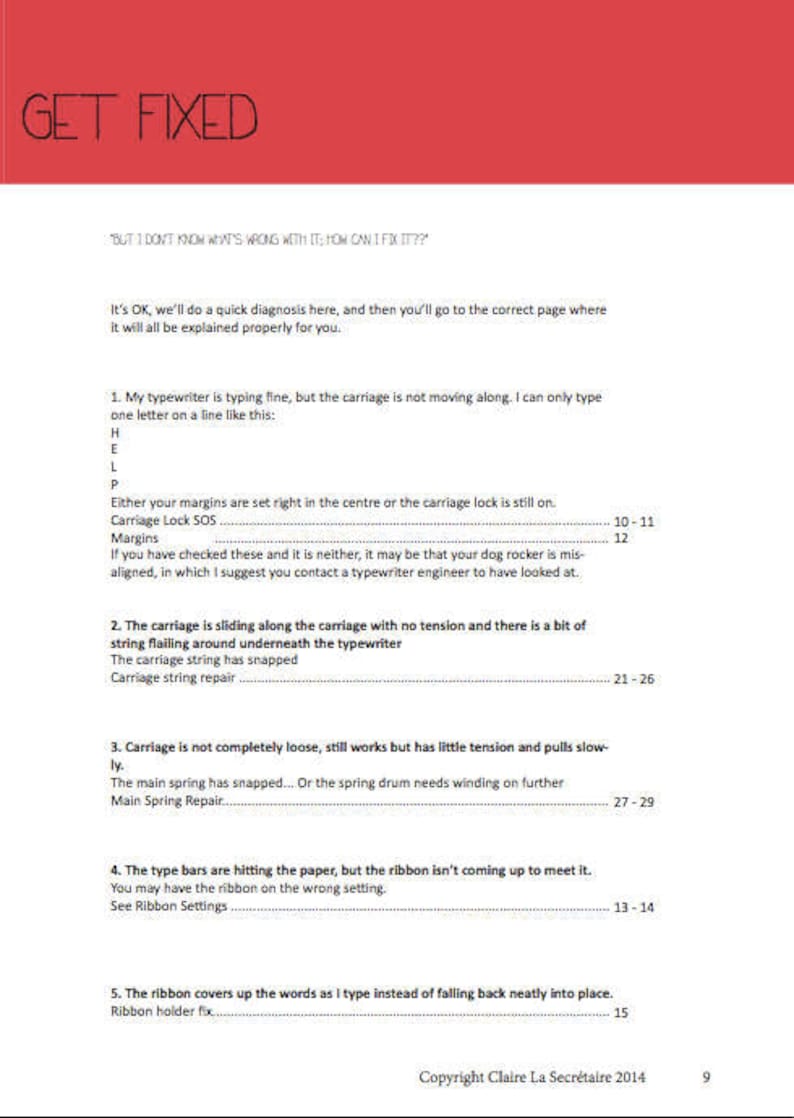 Typewriter Repair E-book : the DIY Guide to Fixing Common Problems With ...