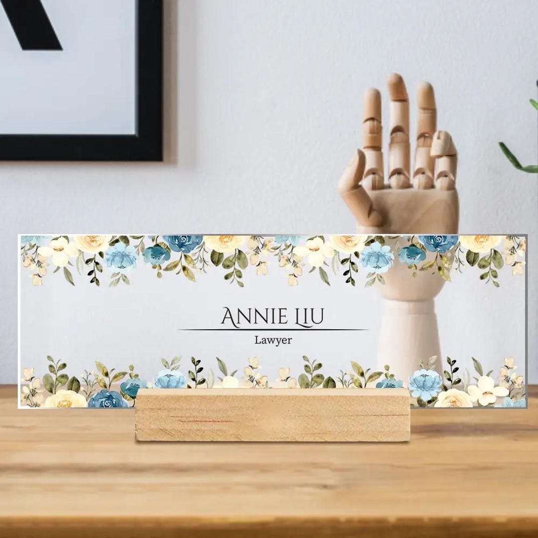 Desk Name Plate | Custom Name Plate | Personalised Name Sign Plaque for ...