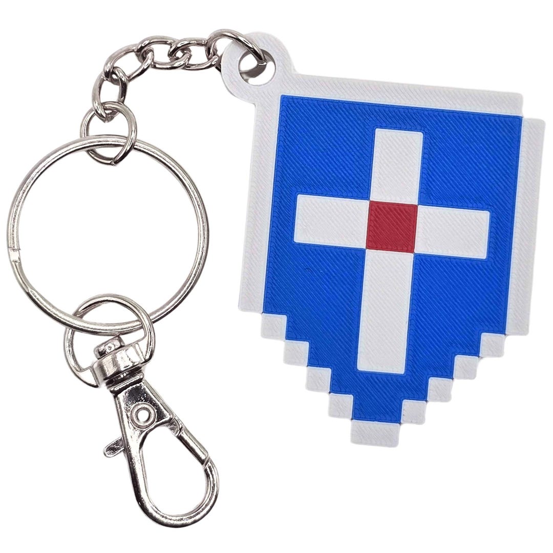 Double-sided Ghosts and Goblins Shield Item Keychain Charm Solid ...