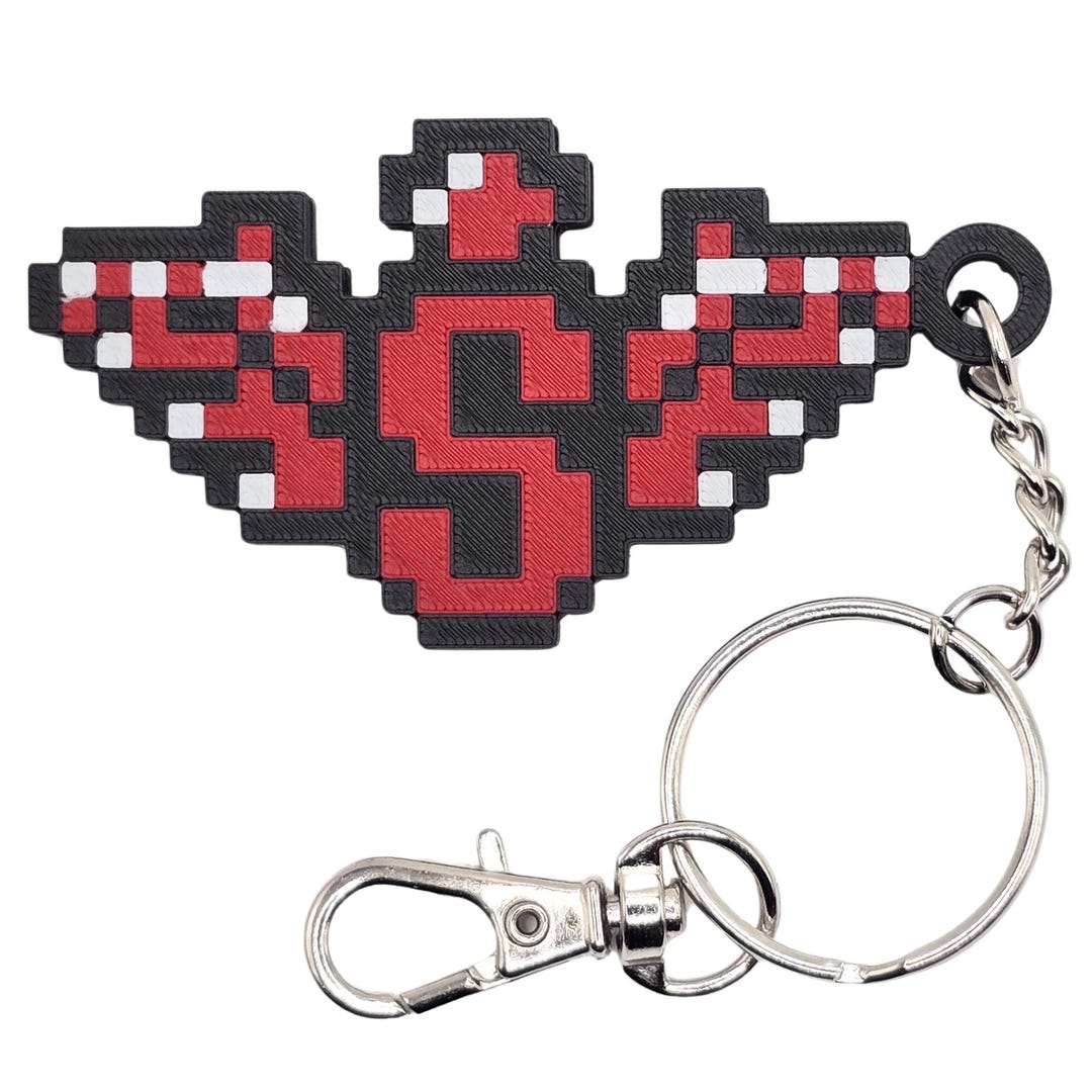 Double-sided Contra NES Spread Gun Weapon Keychain Charm Solid Plastic ...