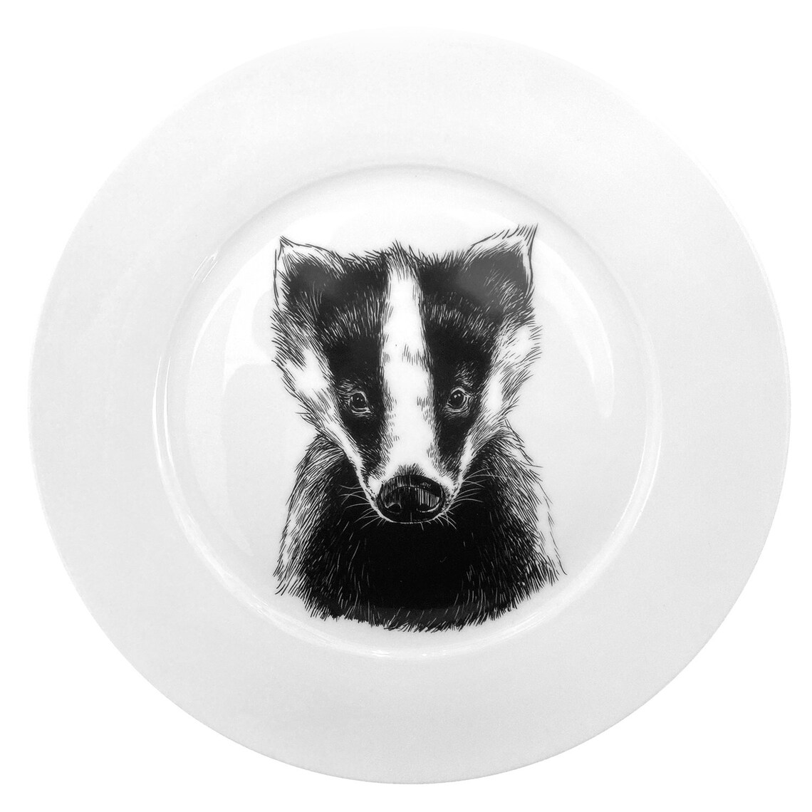 British Wildlife Collection - Badger Dinner Plate - Etsy