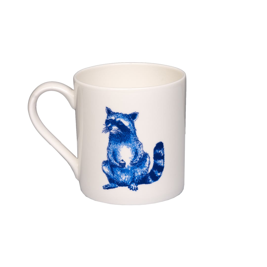 Raccoon Willow Pattern Mug - Etsy