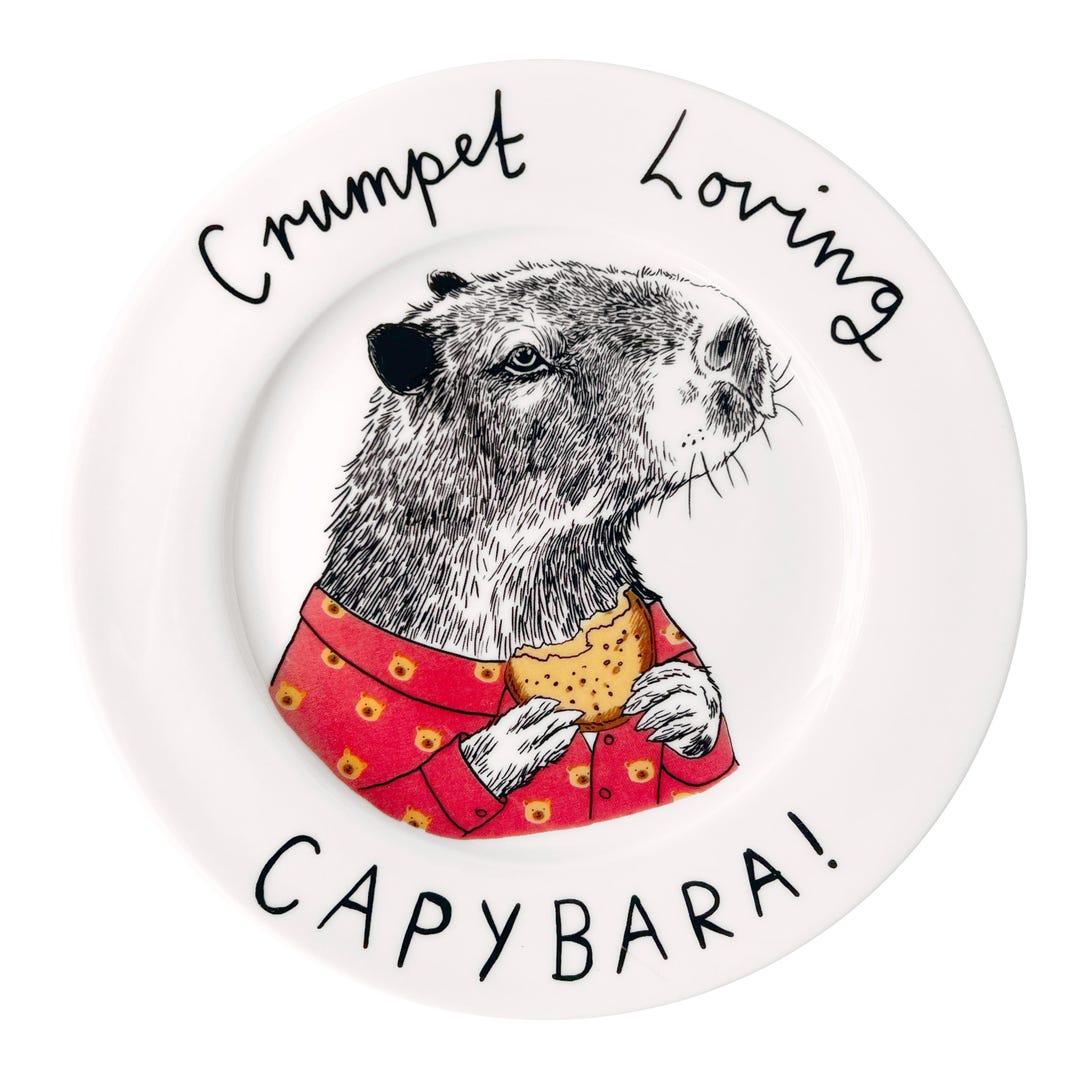 Crumpet Loving Capybara Side Plate - Etsy