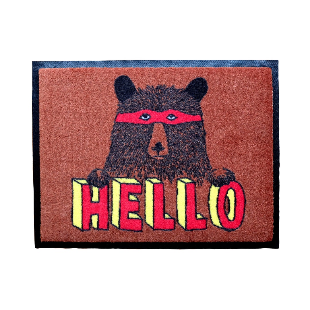 Hello Bear' Welcome Door Mat - Etsy