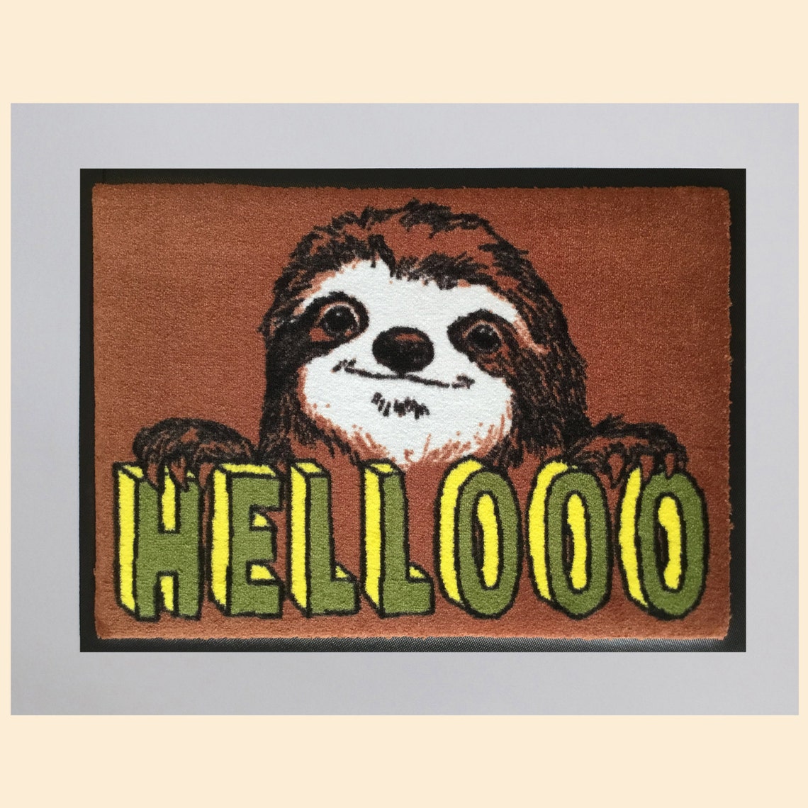 Hellooo Sloth' Welcome Door Mat - Etsy