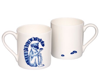 Raccoon Willow Pattern Mug - Etsy