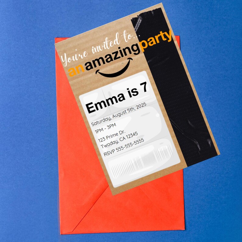 Amazon Birthday Invitation, Custom Amazon Invite, Editable Invite ...