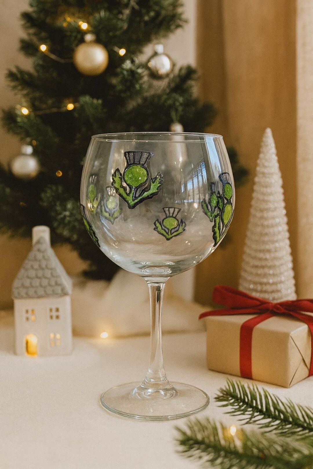 Scottish Thistle Gin Glass - Etsy