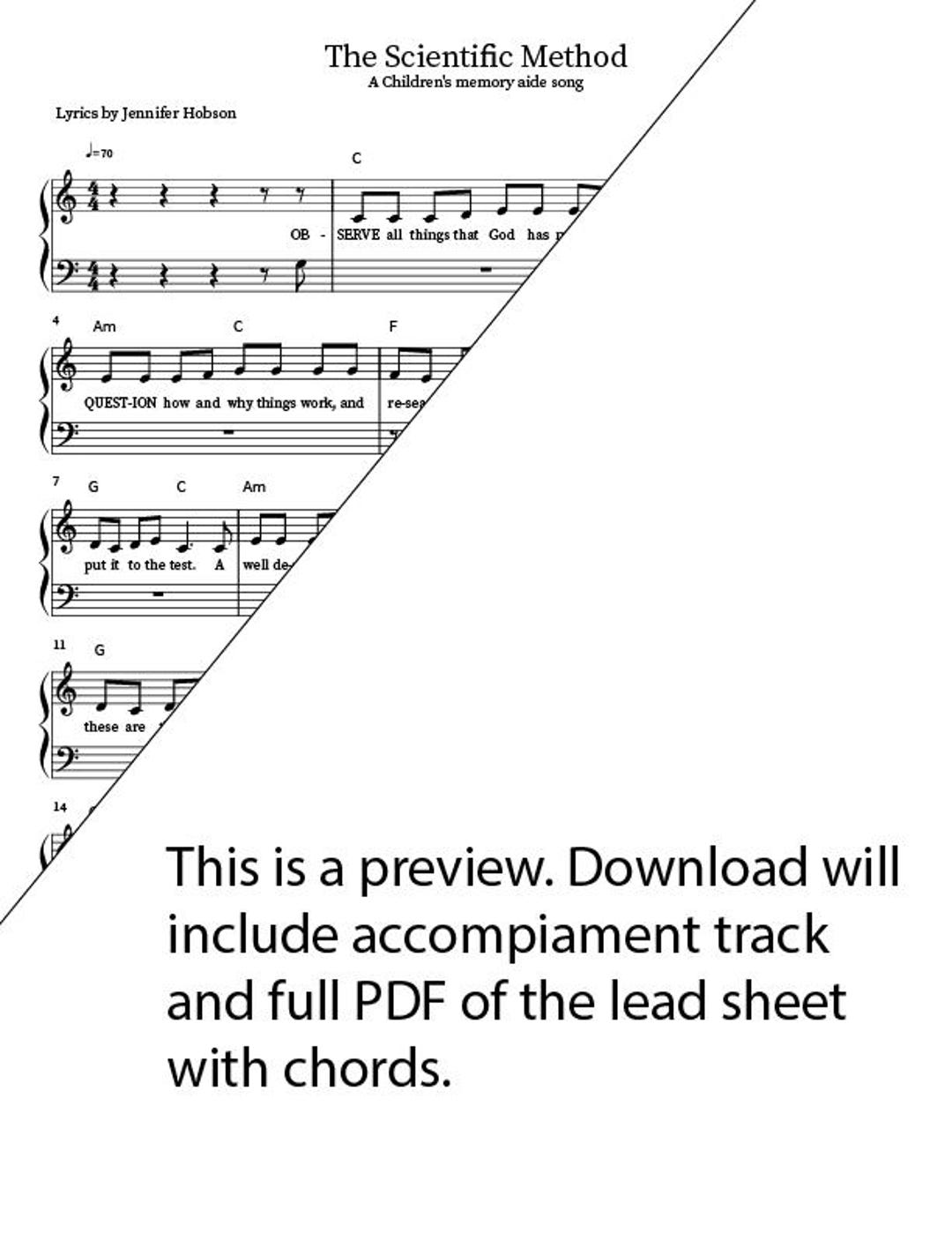 The Scientific Method Song and Backing Track Combo - Etsy