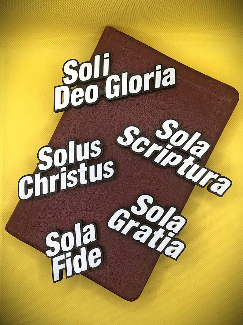 Five Solas Refrigerator Magnets or Bookshelf Decor - Etsy